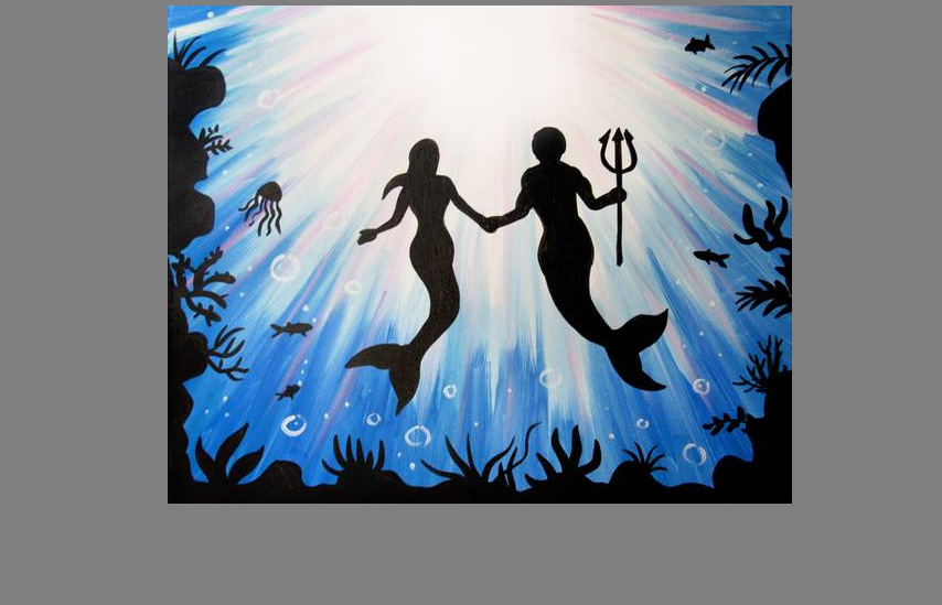 Paint Nite: Mermaid Merman Love [Class in Los Angeles] @ Yaymaker ...