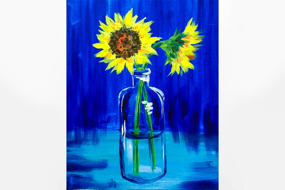 Paint Nite: Sunflower Vase [Class in Washington, D.C.] @ Yaymaker ...