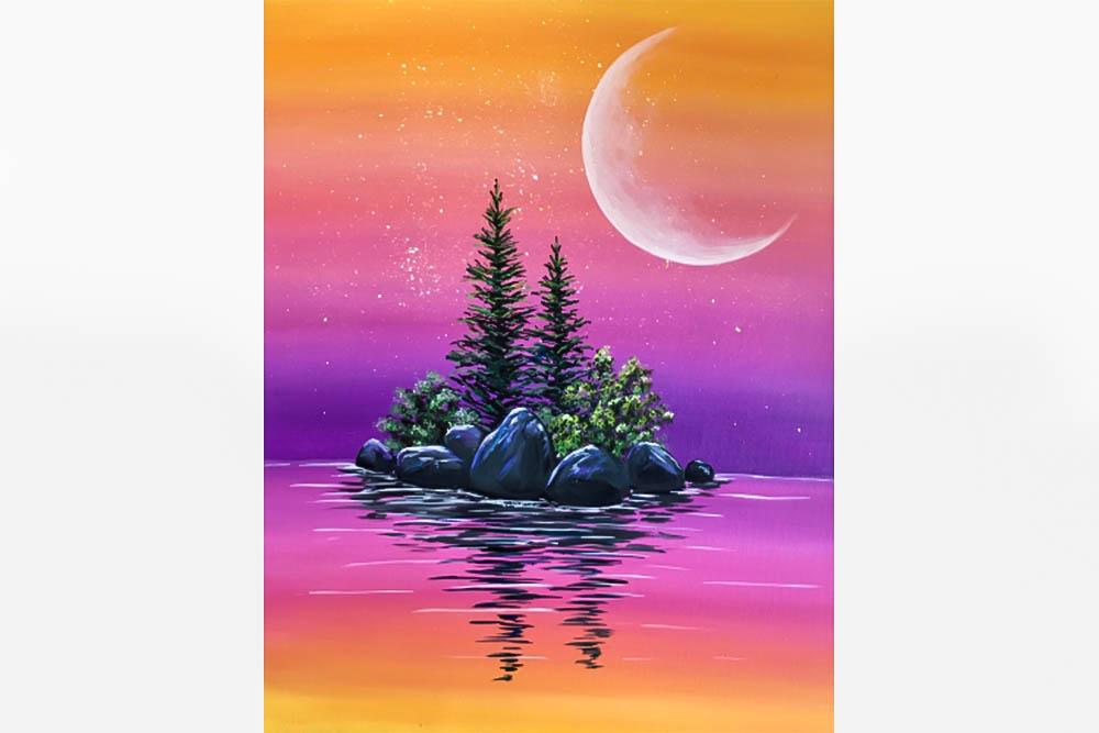 Paint Nite: Sunset Island II [Class in Boston] @ Yaymaker | CourseHorse