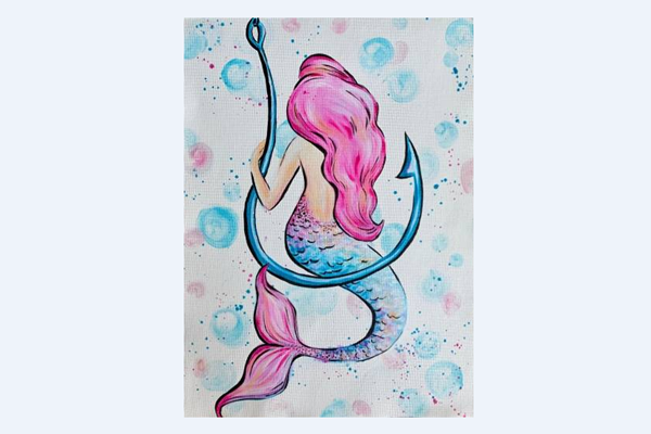 All Ages Paint Nite: Pink and Blue Mermaid [Class in Los Angeles ...