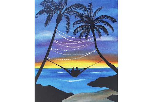 Sunset Snuggle [Class in San Diego] @ Painting & Vino | CourseHorse